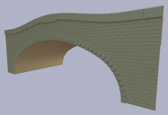 Small Blender Things: 3D printing an H0 scale stone bridge